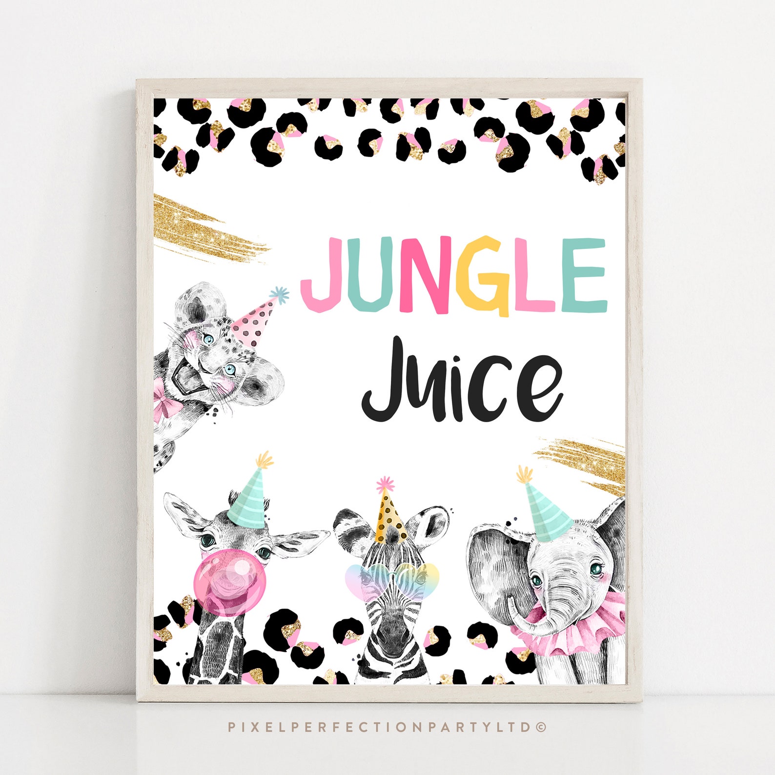 Jungle Juice Birthday Party Sign Safari Drinks Birthday Party | Etsy