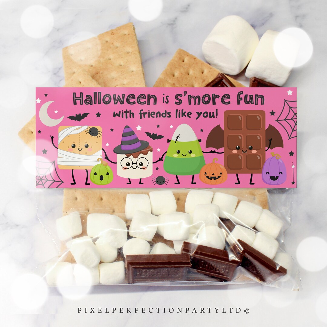 Editable Halloween S'mores Treat Bag Topper S'more Fun With Friends ...