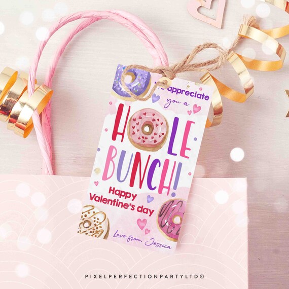 Editable Teachers Valentine's Day Gift Tag Teacher Donut Appreciation ...