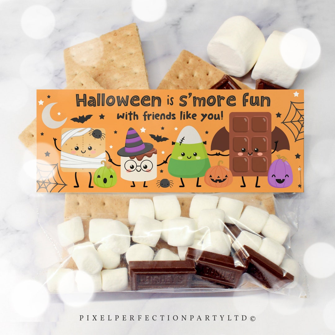 Editable Halloween S'mores Treat Bag Topper S'more Fun With Friends ...