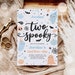 Editable Two Spooky Halloween Ghost 2nd Birthday Party - Etsy