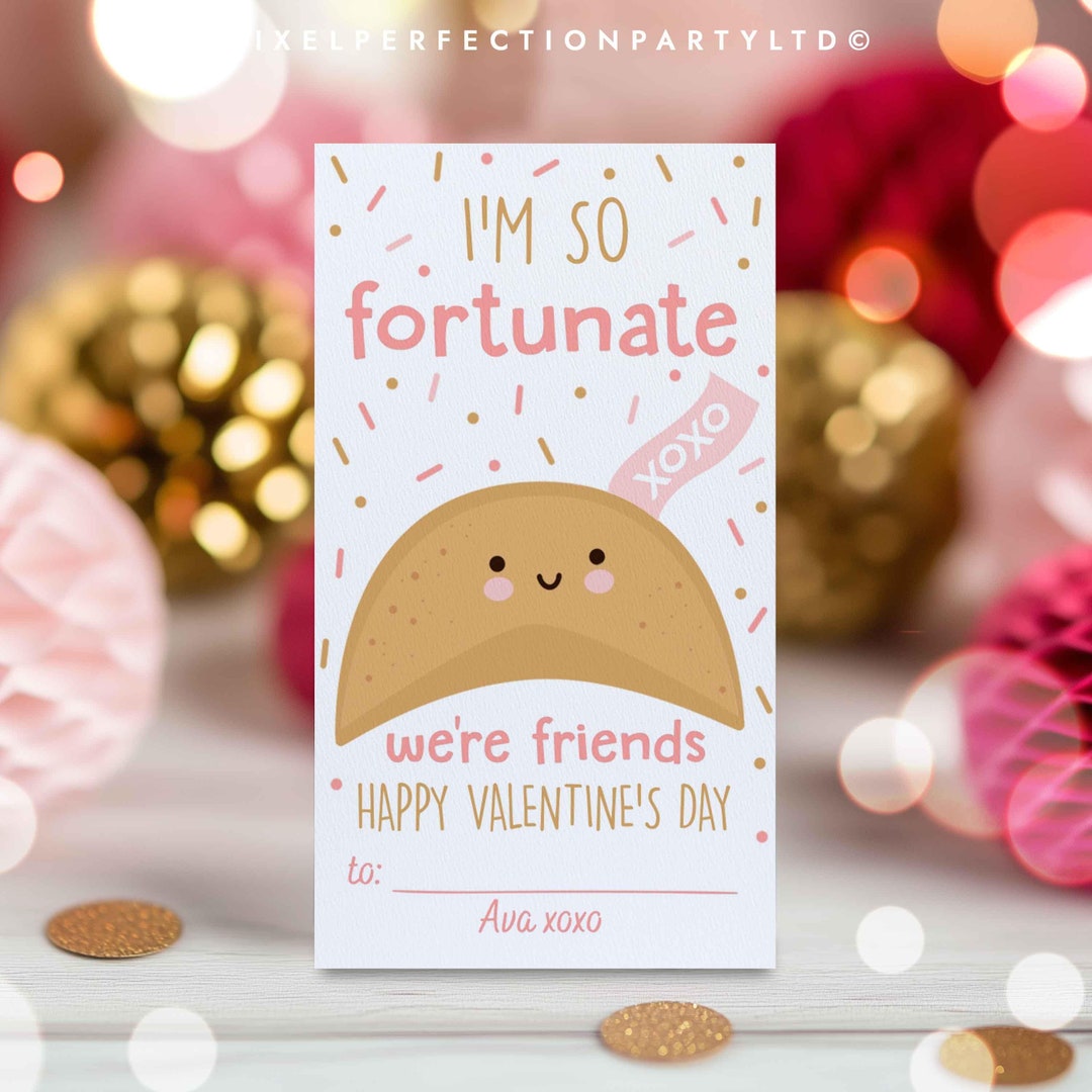 Editable Valentine Fortune Cookie Gift Tag Valentine's Day I'm so ...