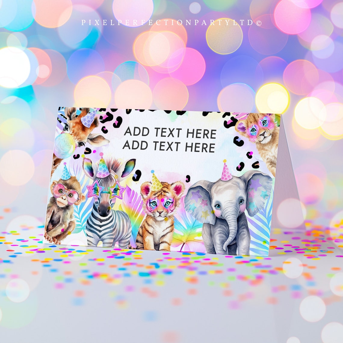 Editable Safari Food Labels Rainbow Safari Birthday Party Chip Bag ...