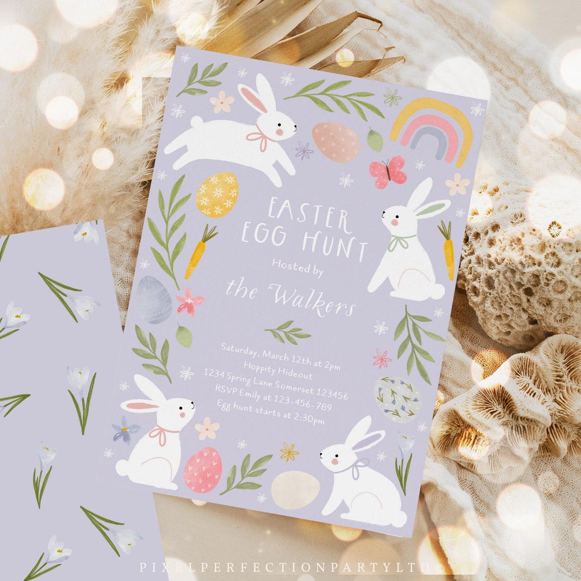 Editable Easter Egg Hunt Invitation Easter Egg Event Party Neighborhood ...