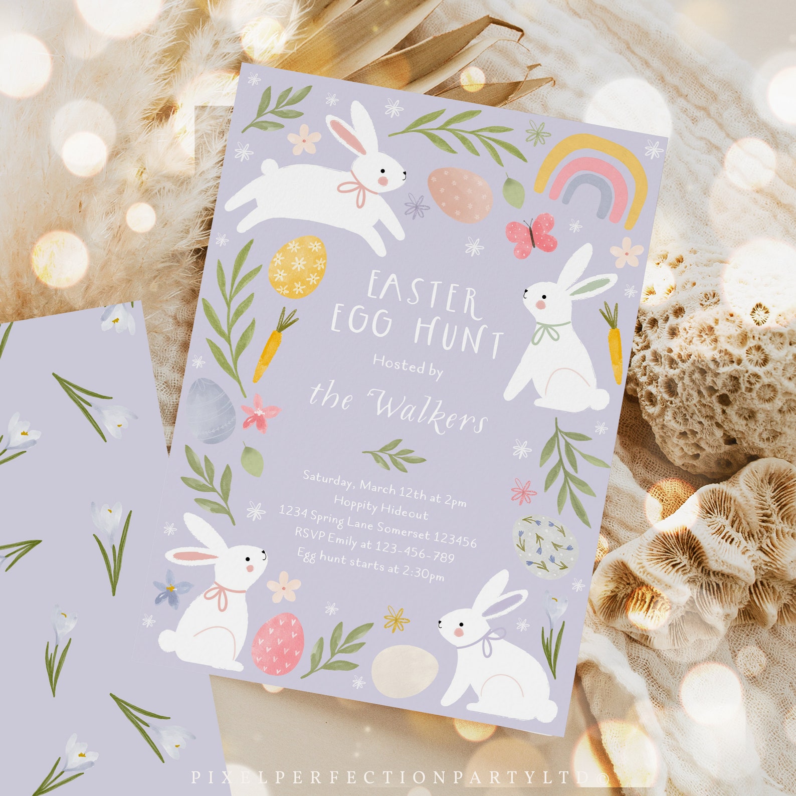Editable Easter Egg Hunt Invitation Easter Egg Event Party Neighborhood ...