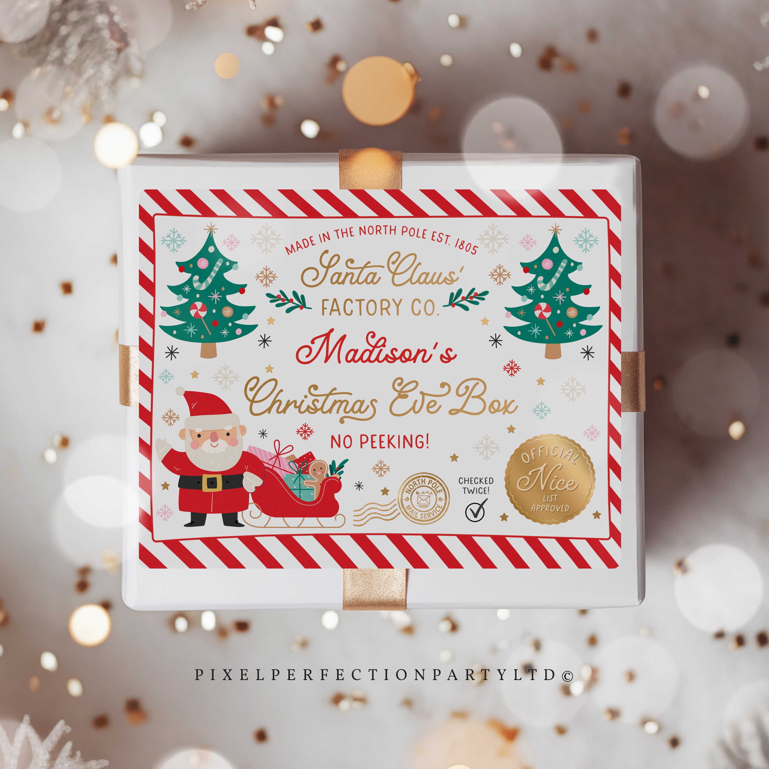 EDITABLE Christmas Eve Box Label Christmas Eve Box Sign Special ...