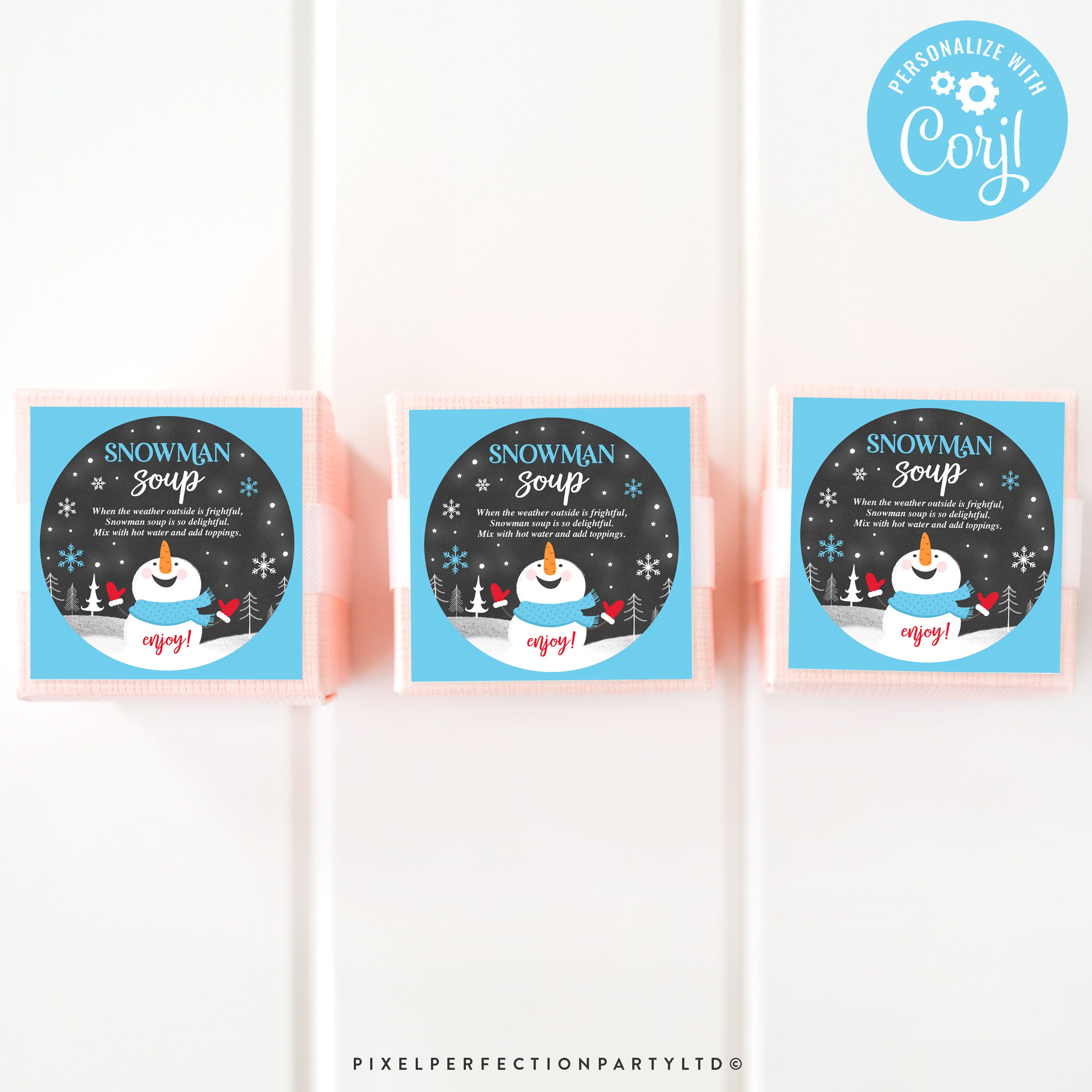 Snowman Soup Gift Tag Snowman Soup Christmas Party Favor - Etsy UK