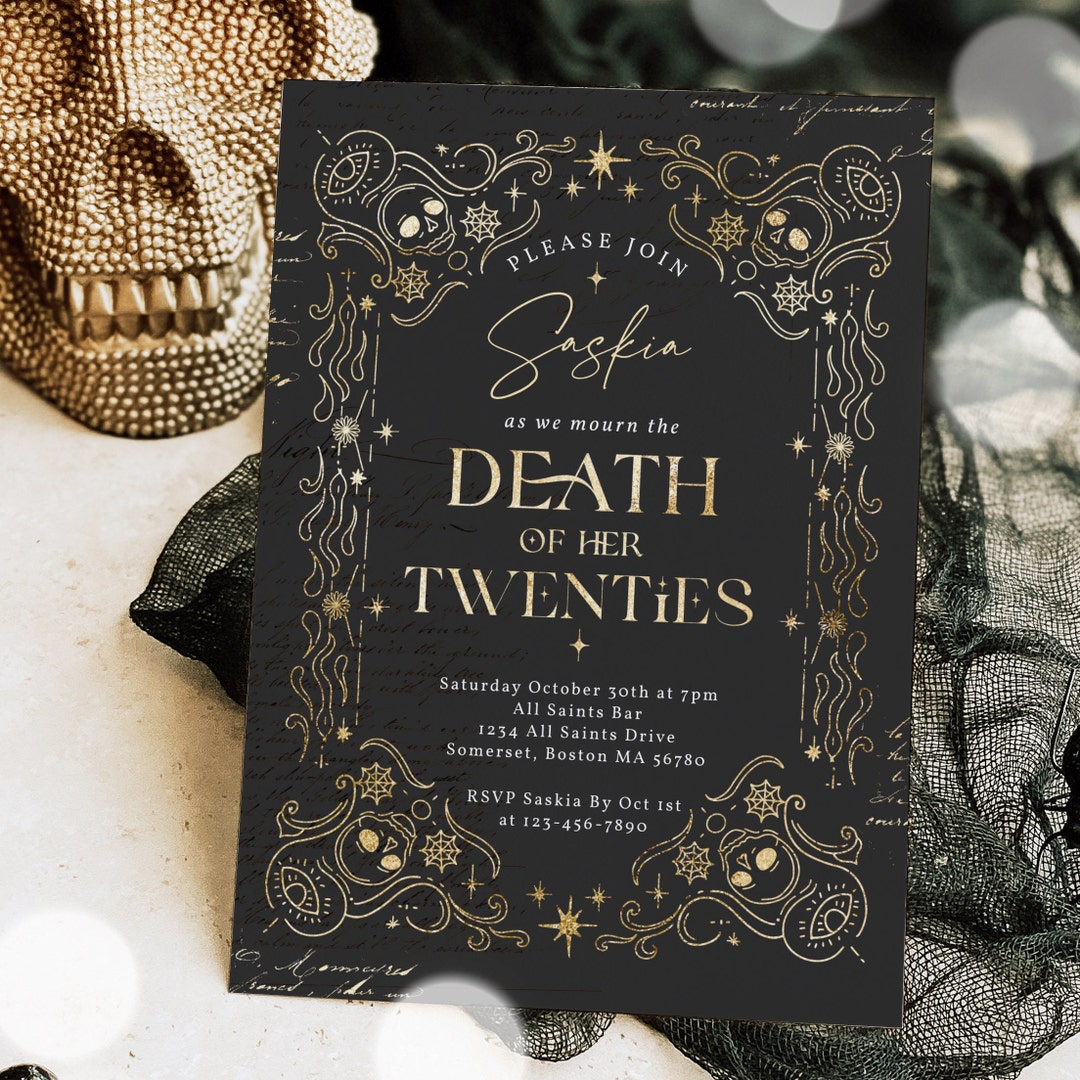 Editable Death to My Twenties 30th Birthday Party Invitation RIP to My ...