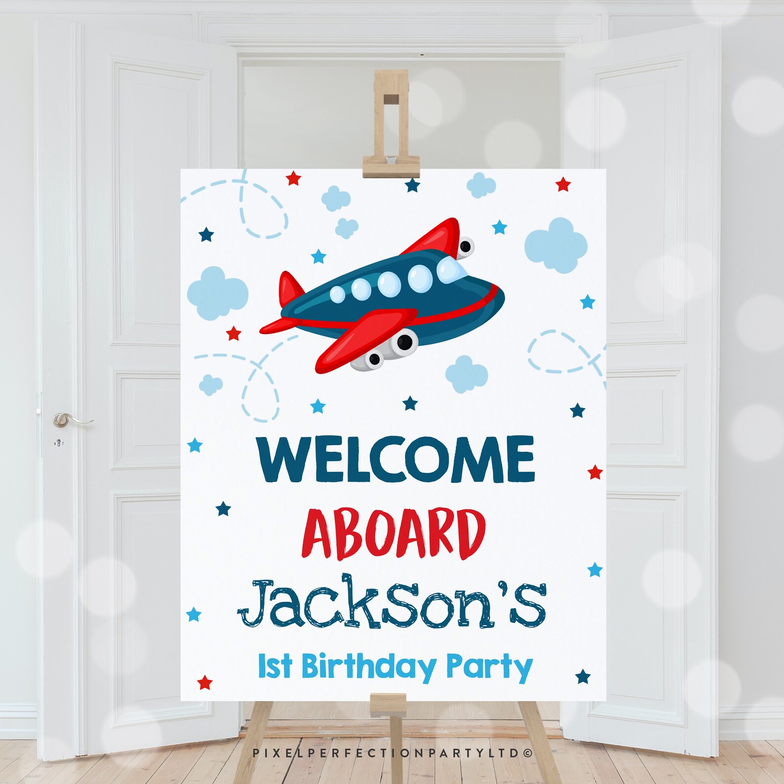Editable Airplane Welcome Sign Aircraft Birthday Party Welcome - Etsy UK