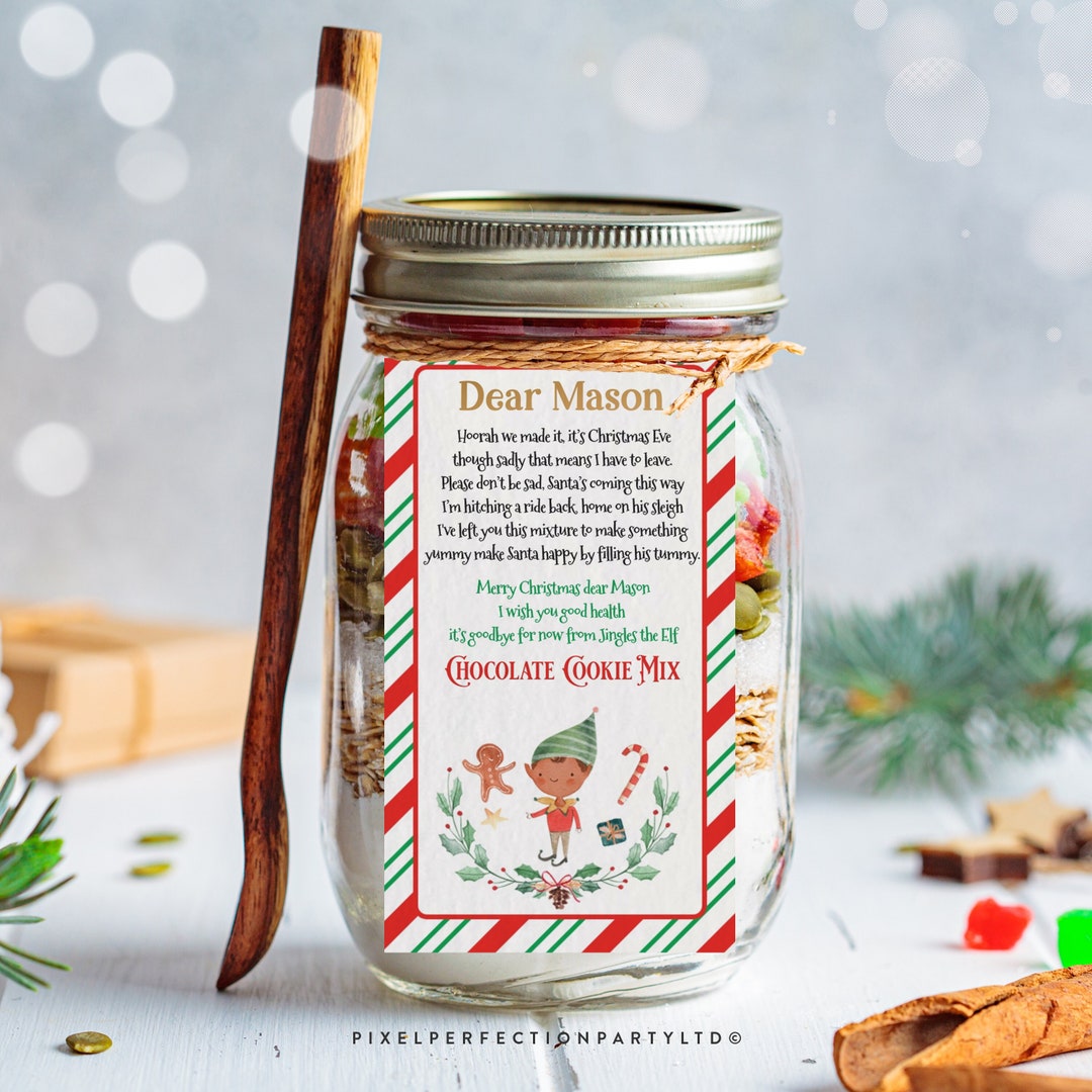 EDITABLE Elf Goodbye Gift Tag Elf Goodbye Cookie Mix Tag Goodbye From ...