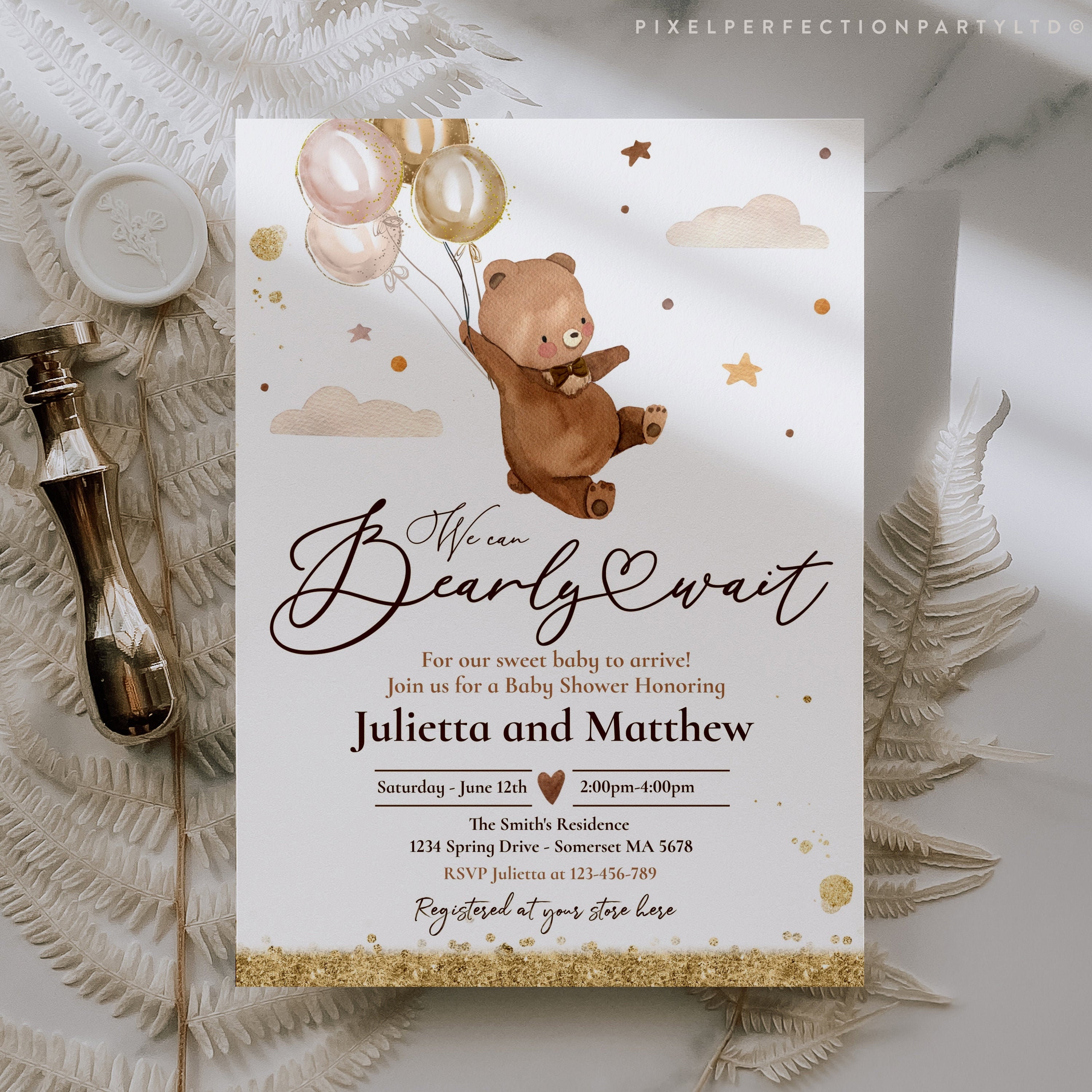 Paper Party Supplies Pampas Grass INSTANT DOWNLOAD Editable Printable 