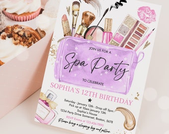 Makeup Invitation Makeup Party Invitation Make up - Etsy