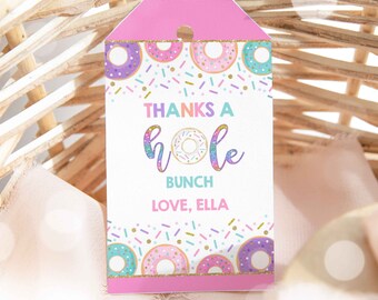 Donut Favor Tags. Thanks A Hole Bunch. Instant Digital - Etsy