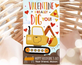 PRINTABLE FAVOR TAGS I Dig You Happy Valentine's Day - Etsy
