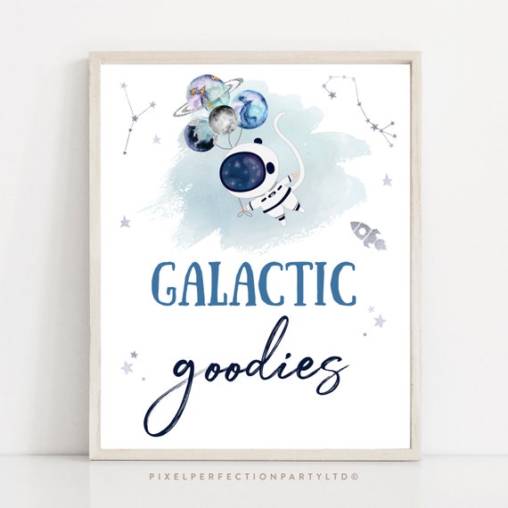 Outer Space Galactic Goodies Party Sign Outer Space Food Party Sign ...