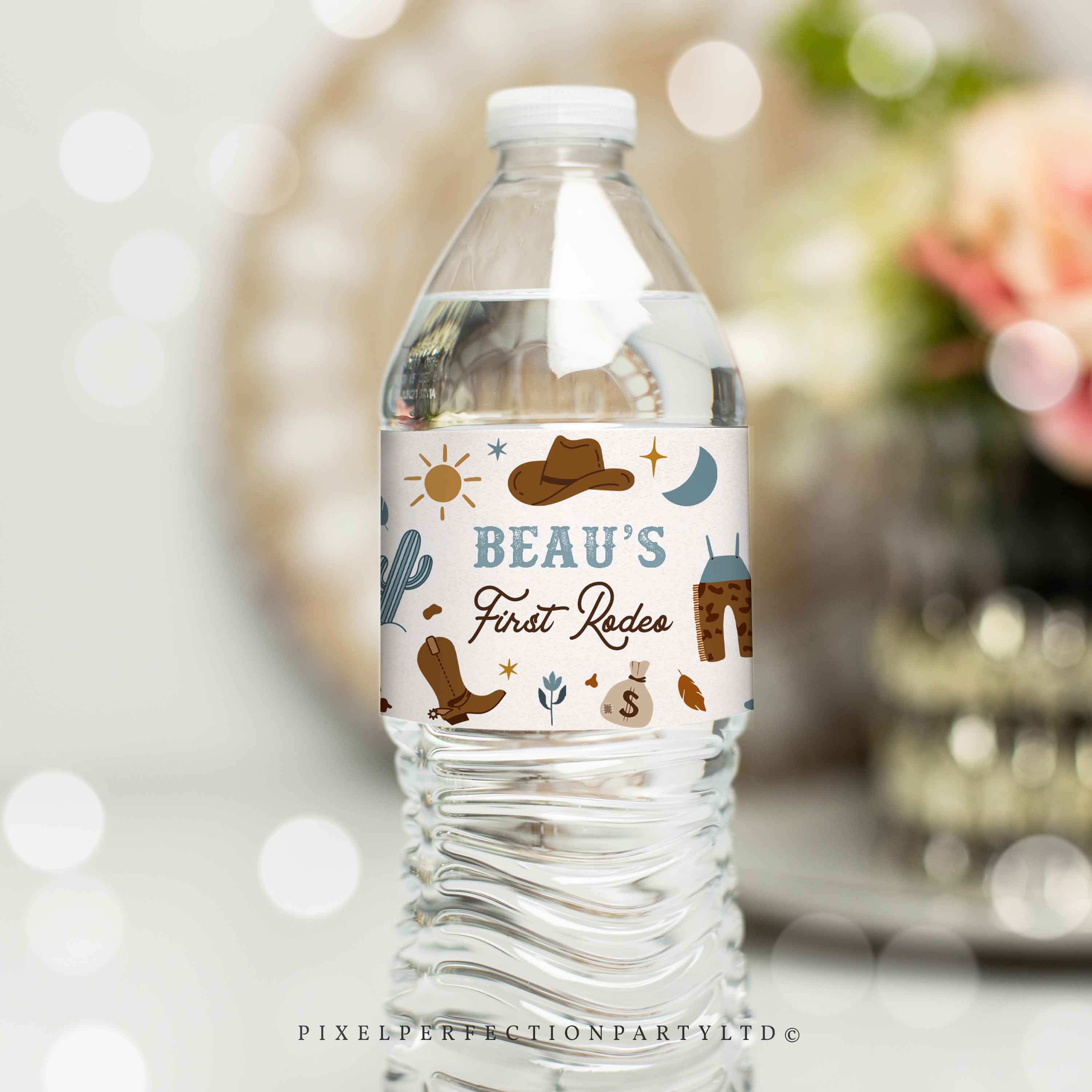 Editable Cowboy Birthday Water Bottle Labels Wild West Cowboy - Etsy