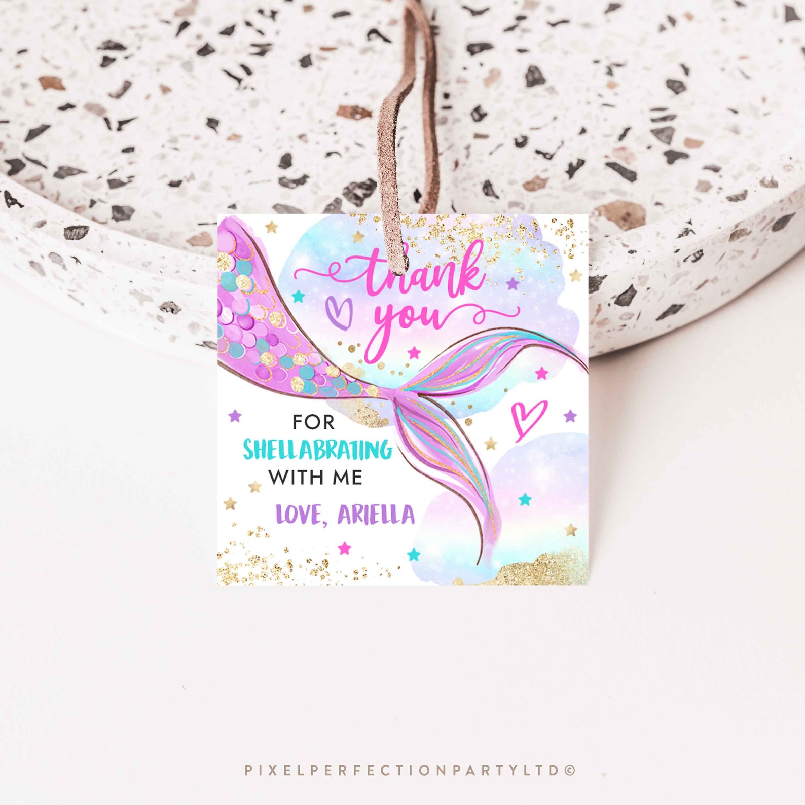 Editable Mermaid Birthday Favor Tag Mermaid Gift Tag Whimsical - Etsy UK