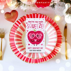 Editable Valentines Applesauce Gift Tag You're My Main Squeeze ...