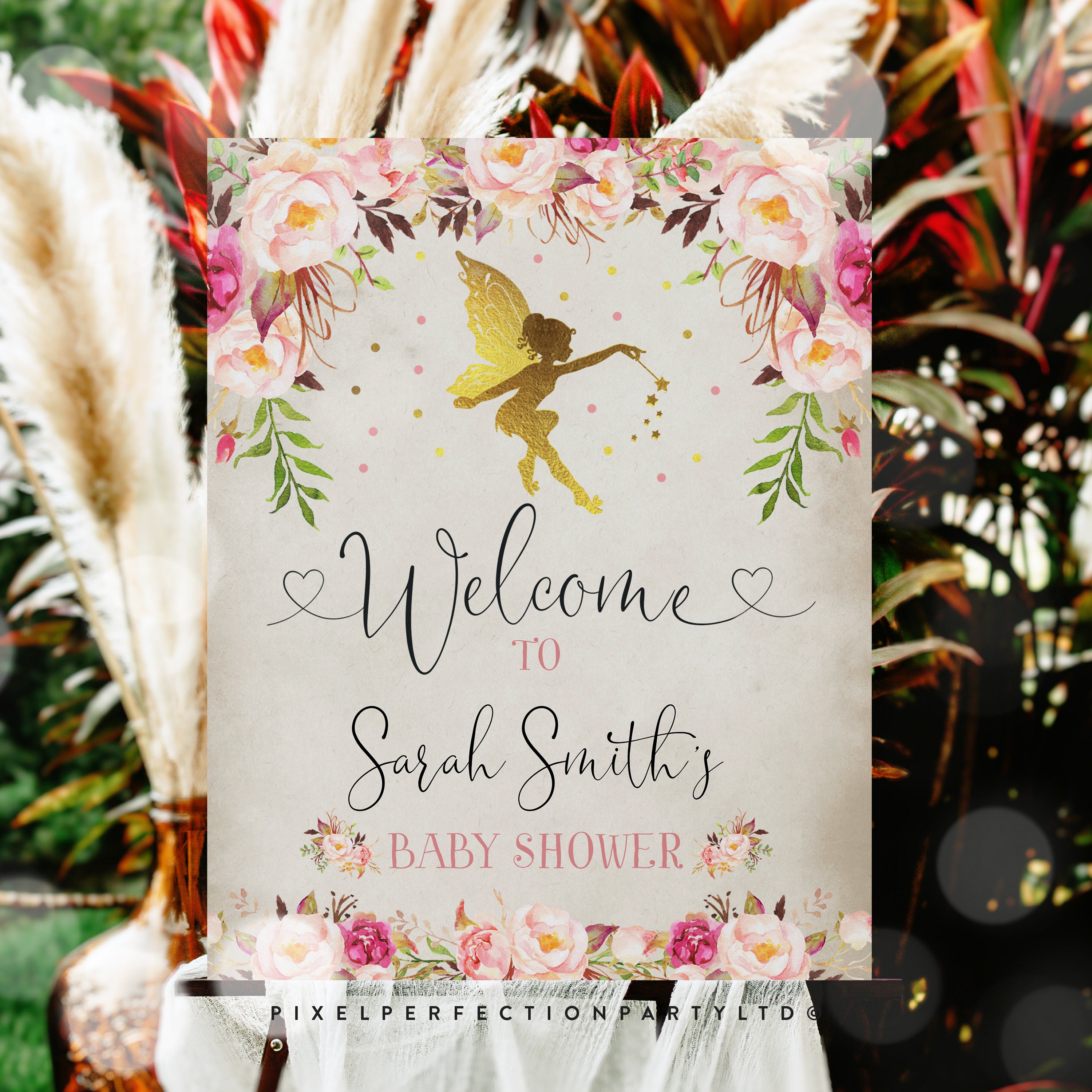 Tinkerbell Party Welcome Sign