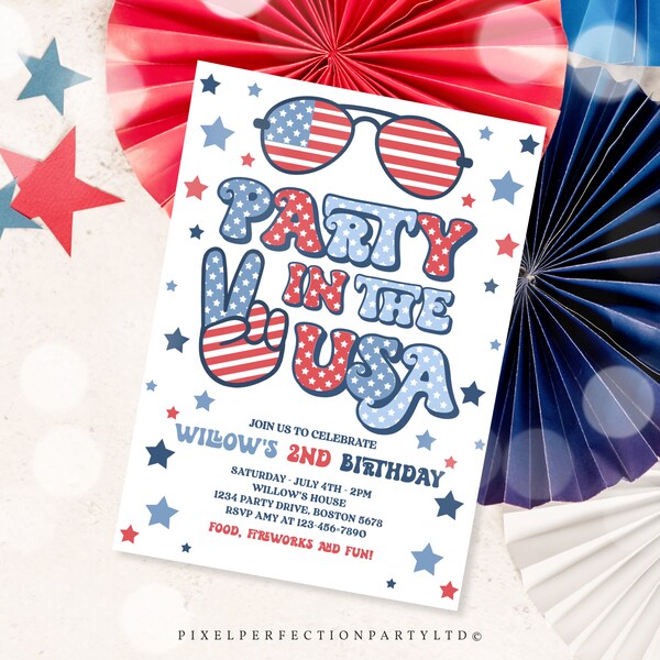July 4th Invitations - Etsy