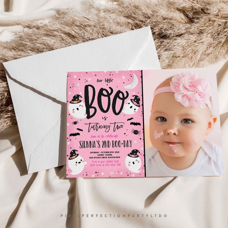 Editable Our Little Boo Birthday Invitation Little Boo Turning - Etsy