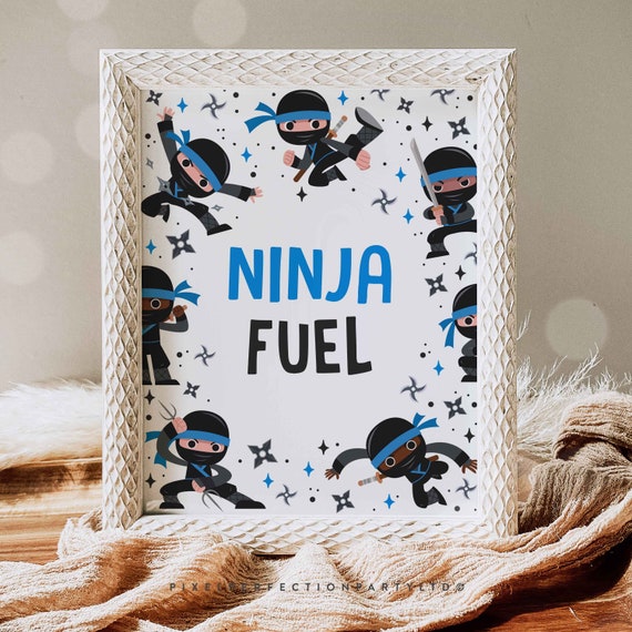 Ninja Birthday Party Ninja Fuel Table Sign Karate Birthday Warrior ...