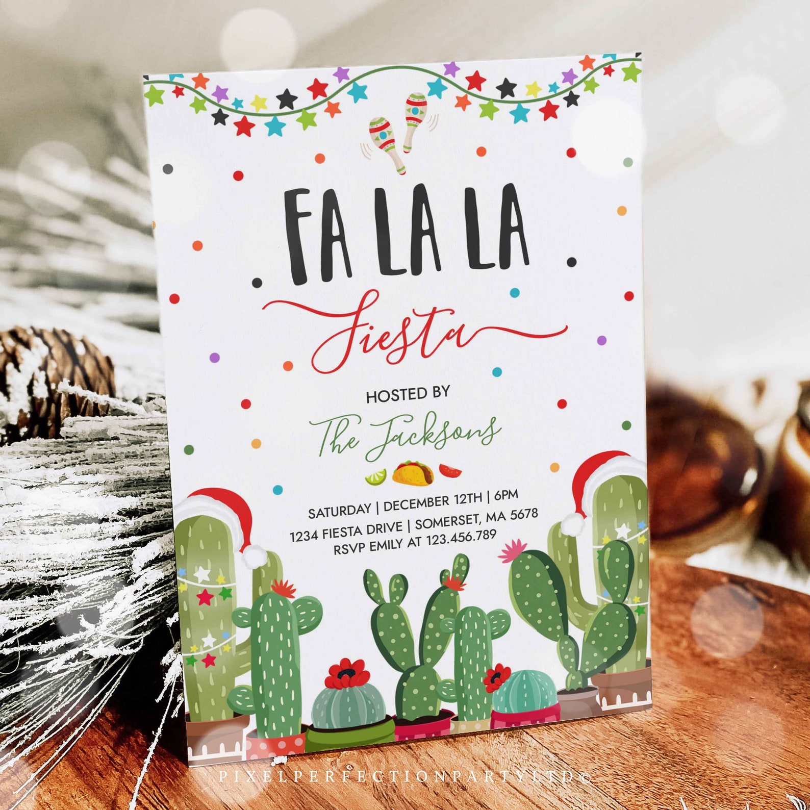 Christmas Fiesta Party Invitation Holiday Fiesta Party - Etsy