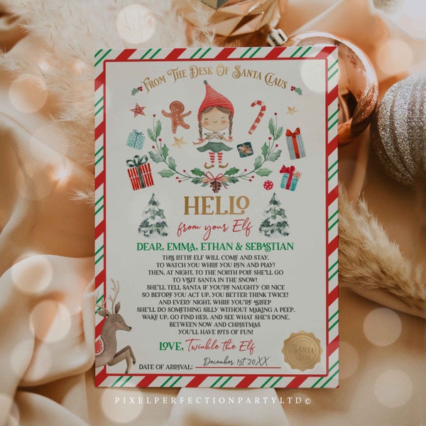 First Time Elf Arrival Letter - Etsy