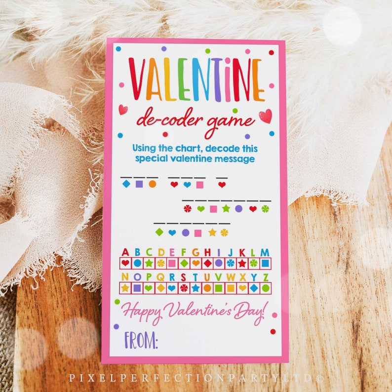 Editable Valentine Decode Secret Message Gift Tag - Etsy