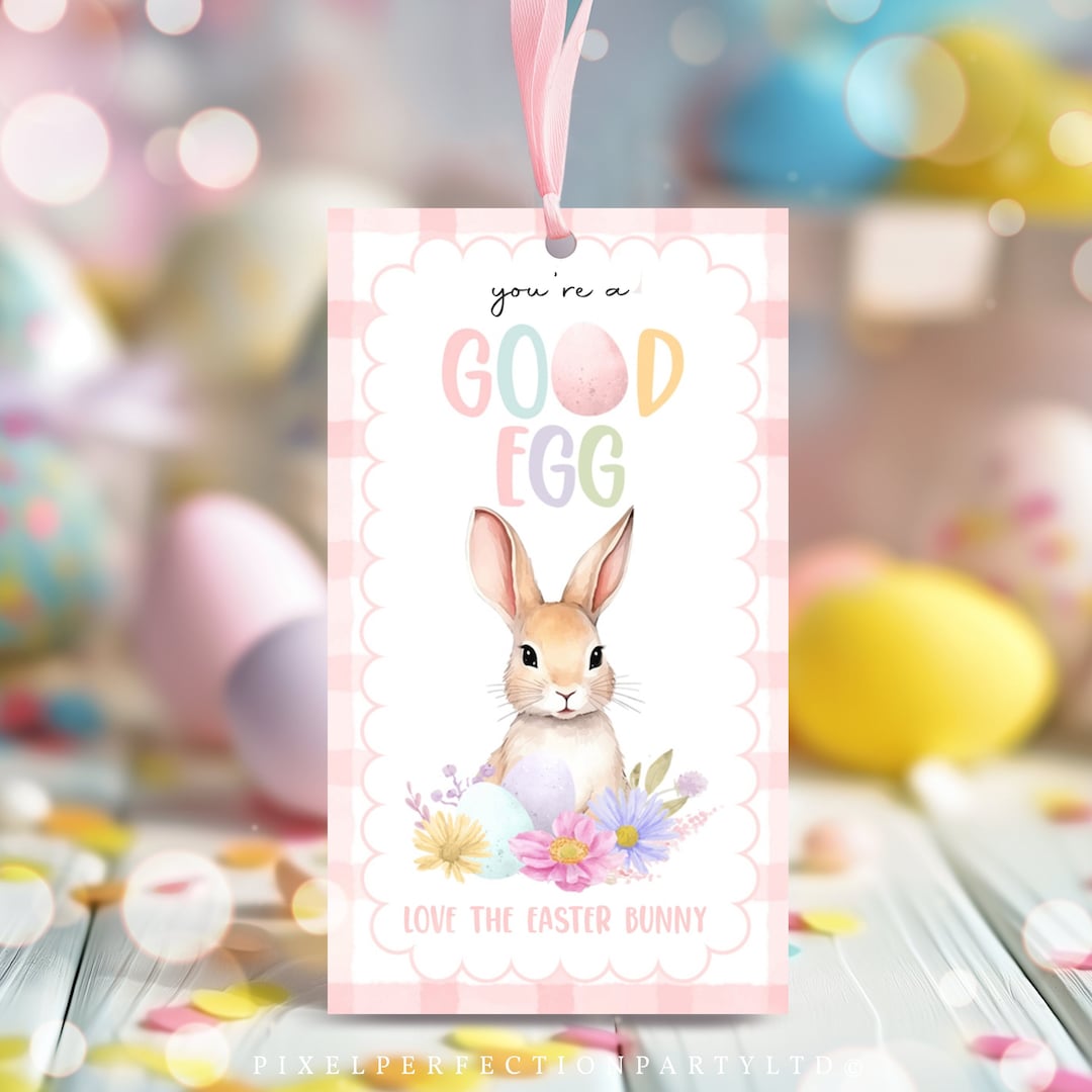 Editable You're A Good Egg Gift Tag Gift Tag From the Easter Bunny ...