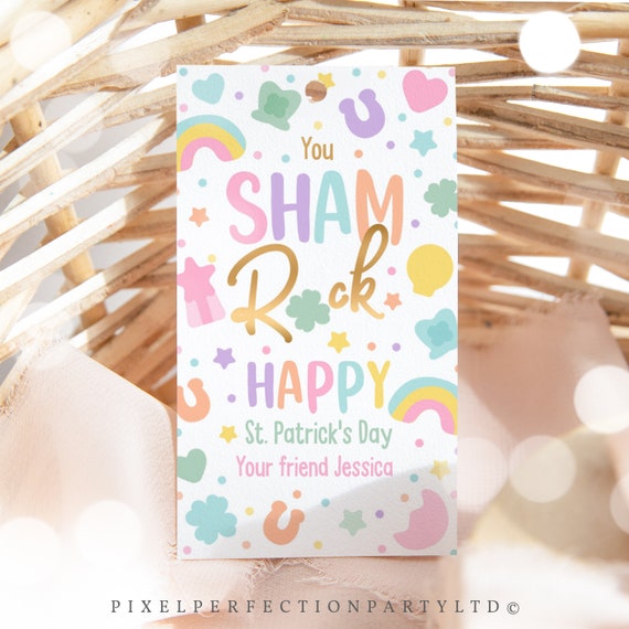 Editable St. Patrick's Day Gift Tag You Sham Rock St. Patrick's Day ...