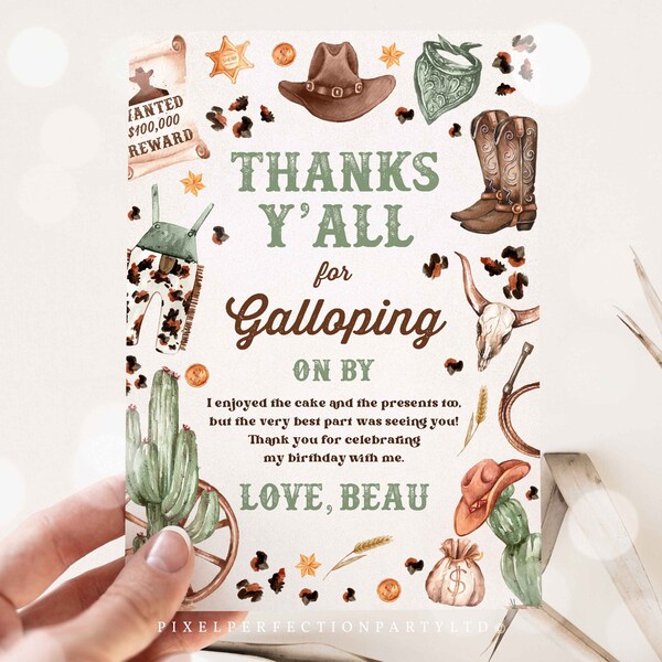 Western Thank You - Etsy
