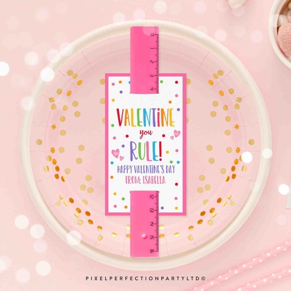 Editable Ruler Valentine's Day Gift Tag Valentine Ruler Gift Tag You ...