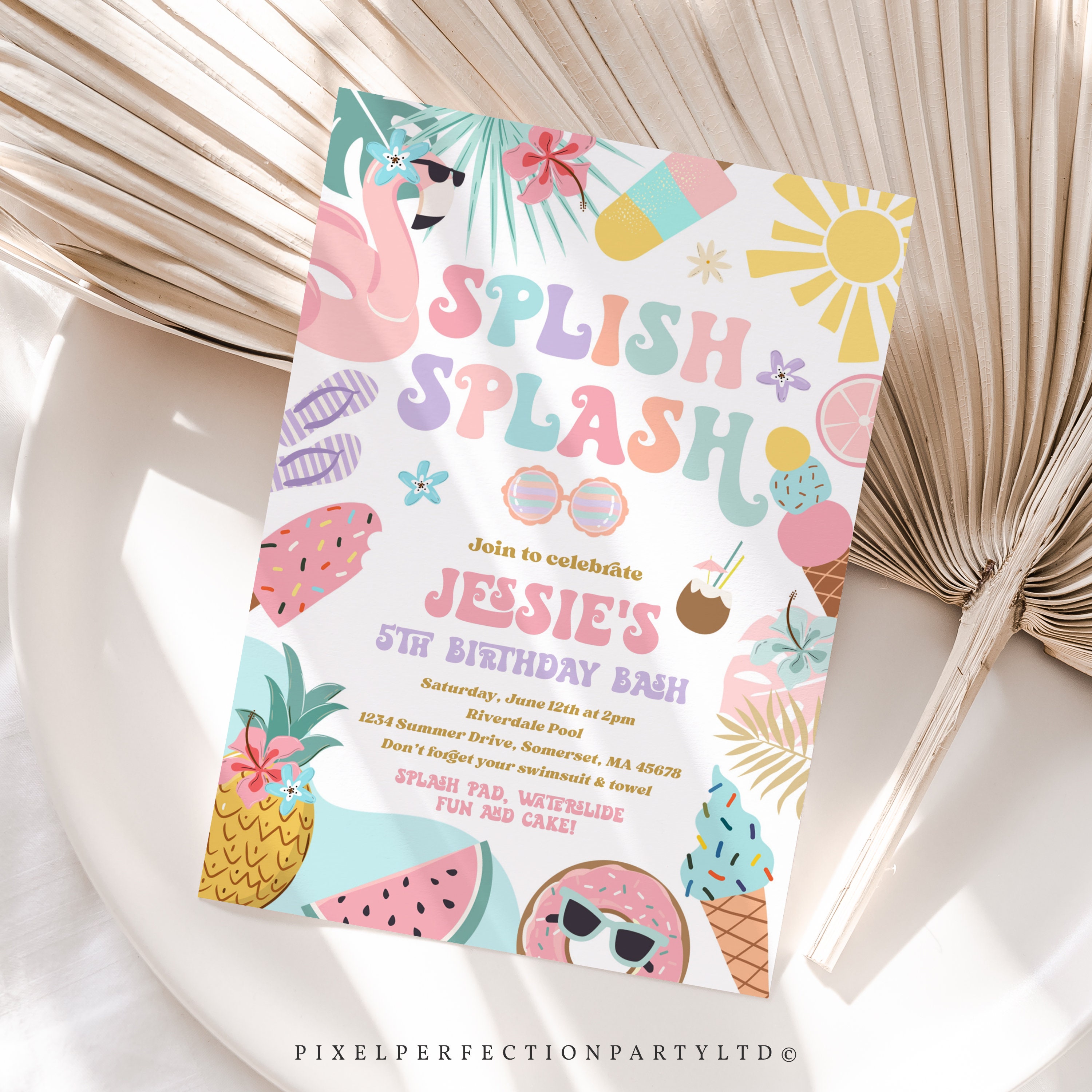 Splish Splash Birthday Digital Invitation - Etsy