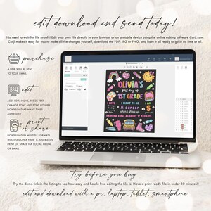 Editable First Day of 4th Grade Sign Printable First Day of 4th Grade ...