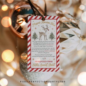 EDITABLE Magical Reindeer Food Tags Christmas Reindeer Food Tags ...