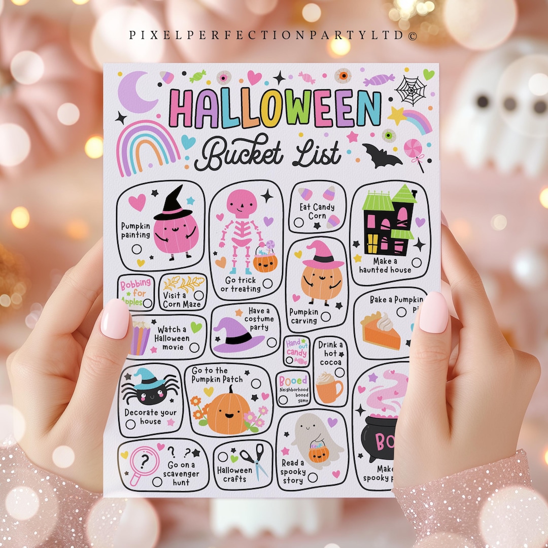 Halloween Bucket List Fall Bucket List Halloween To-do List Halloween ...