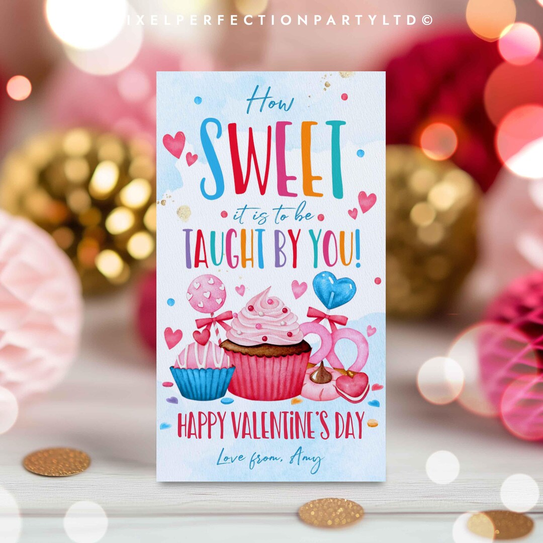 Editable Teachers Valentine's Day Apprication Gift Tag Teacher Candy ...