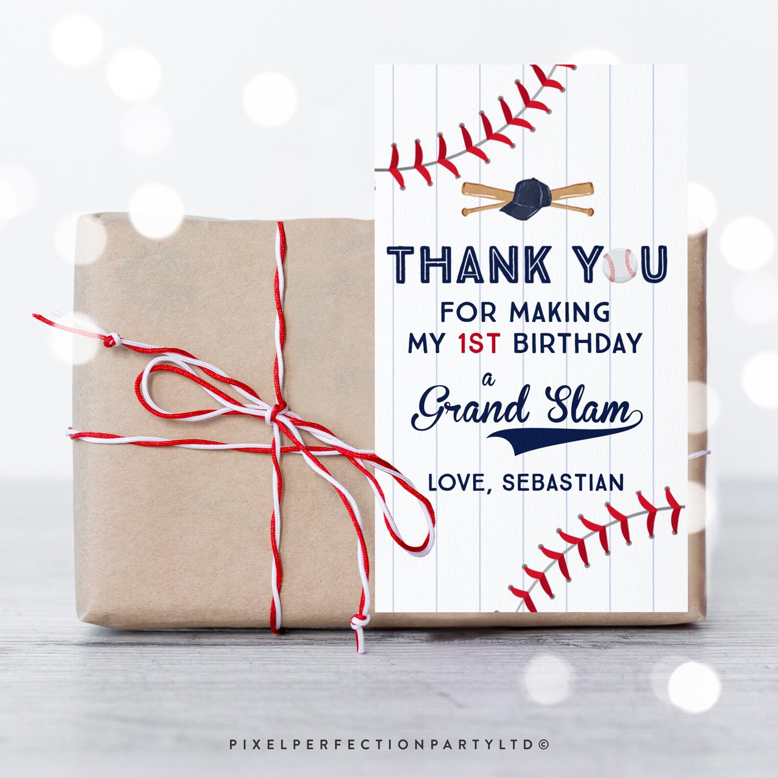 Editable Baseball Party Favor Tag Baseball Birthday Party Gift Tag ...