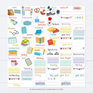 Editable Kids Visual Routine Chart Visual Backpack Checklist School ...