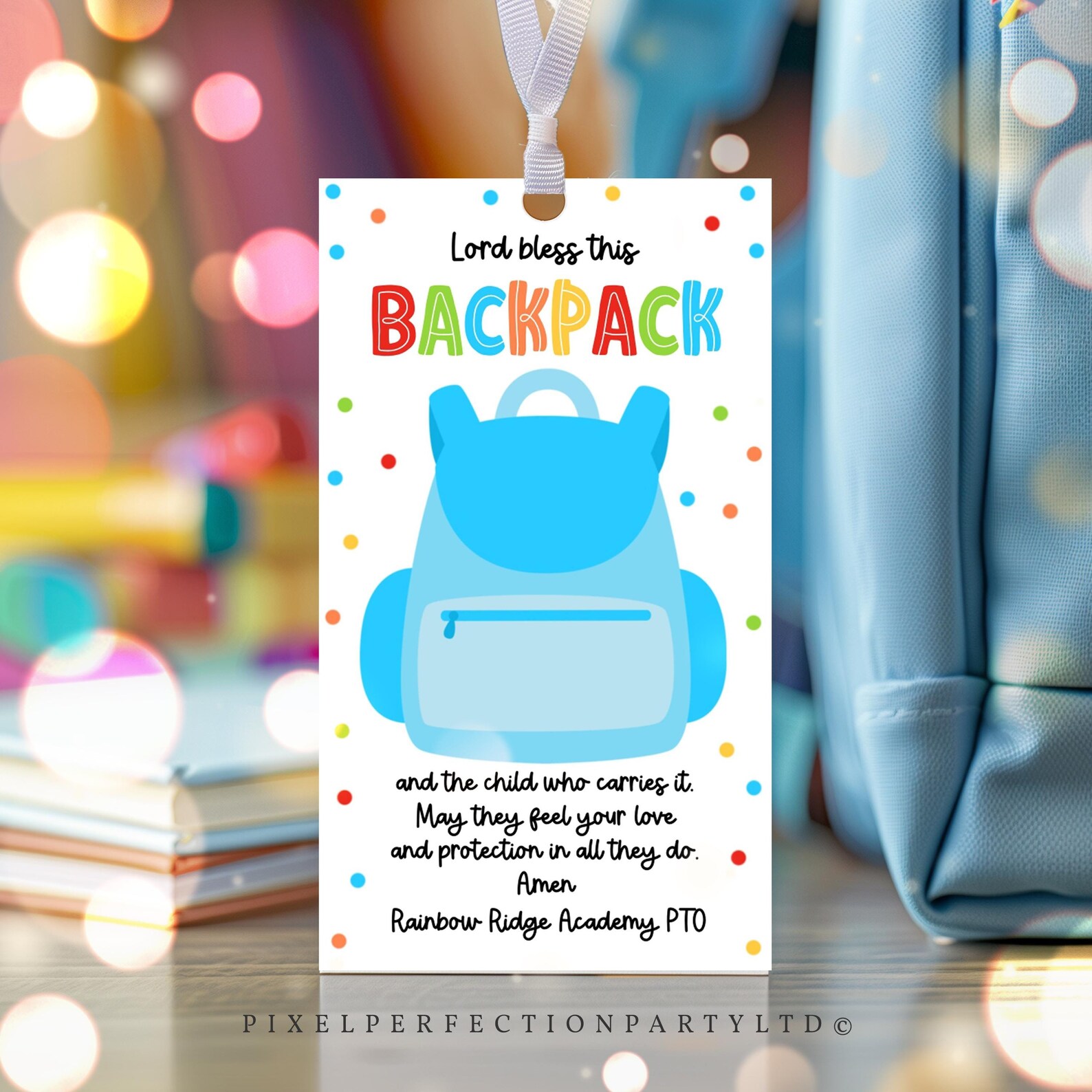Editable Lord Bless This Backpack Tag Backpack Blessing Back to School ...