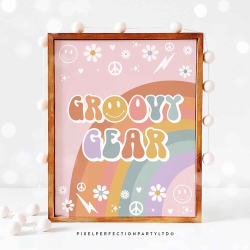 Editable Two Groovy Birthday Party Evite Invitation Peace Love - Etsy