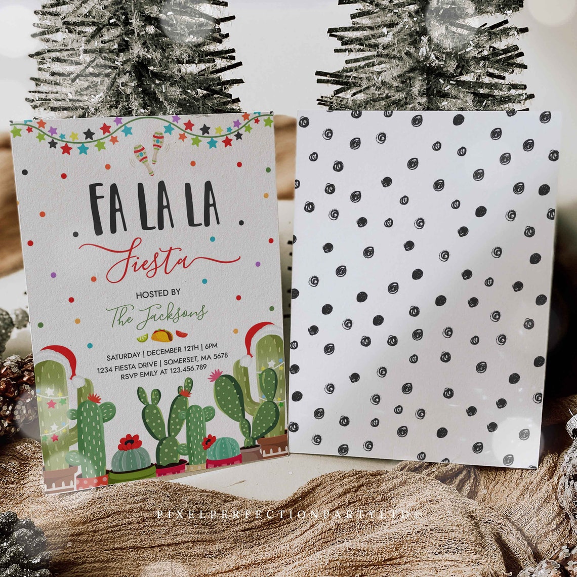 Christmas Fiesta Party Invitation Holiday Fiesta Party - Etsy
