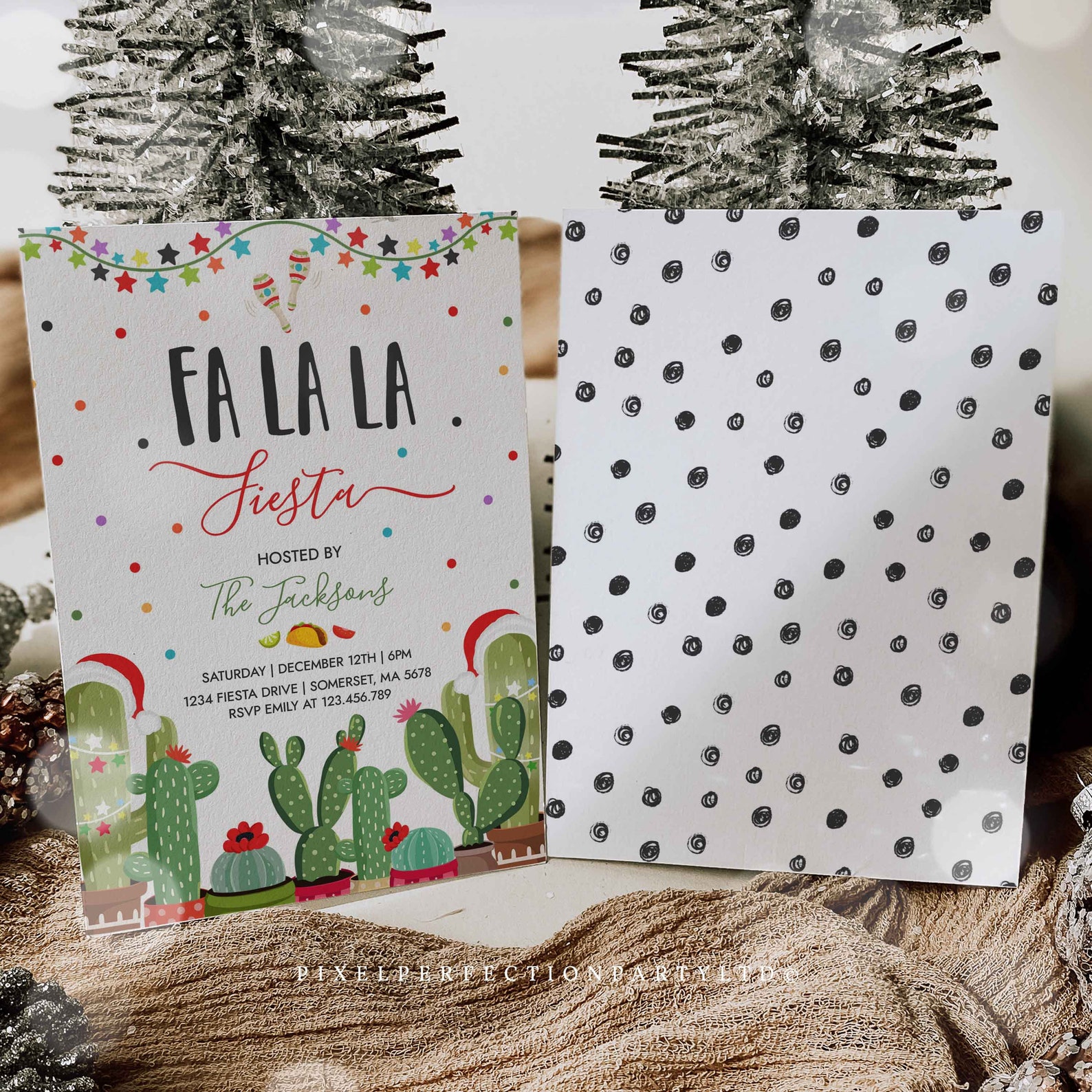 Christmas Fiesta Party Invitation Holiday Fiesta Party - Etsy