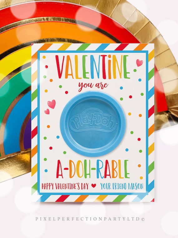 Editable Play Dough Valentine's Day Gift Tag Valentine You Are A-Doh ...