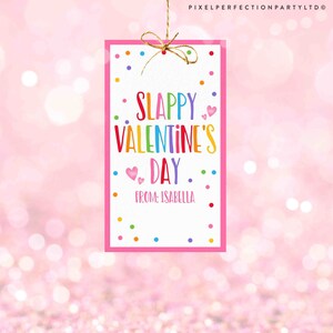 Editable Slap Bracelet Valentine's Day Gift Tag Slappy - Etsy