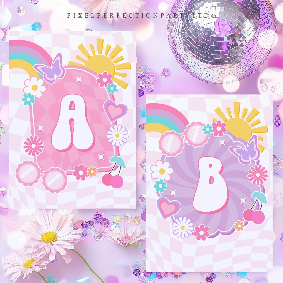 Fully Editable Groovy Birthday Party Banner Customize Your Own Text ...