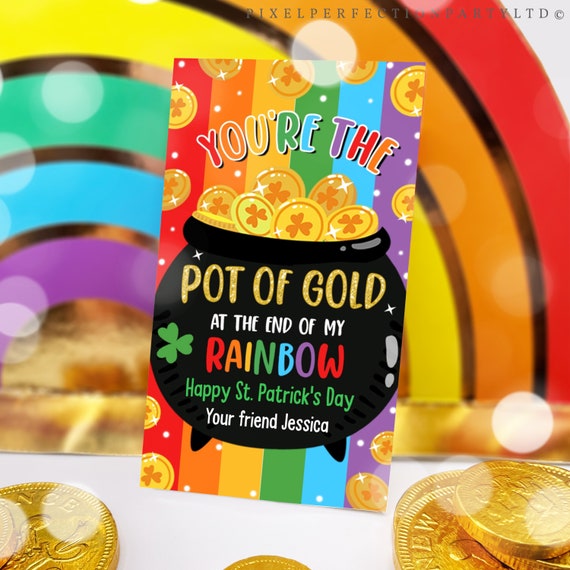 Editable St. Patrick's Day Gift Tag You're The Pot Of Gold At The End ...