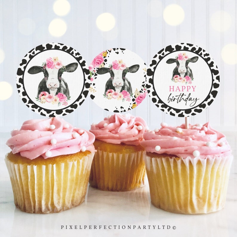 Editable Cow Birthday Party Invitation Bundle Cow Birthday - Etsy UK