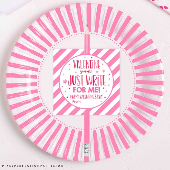 Editable Valentines Pencil Gift Tags Valentines Pencil You're Just ...